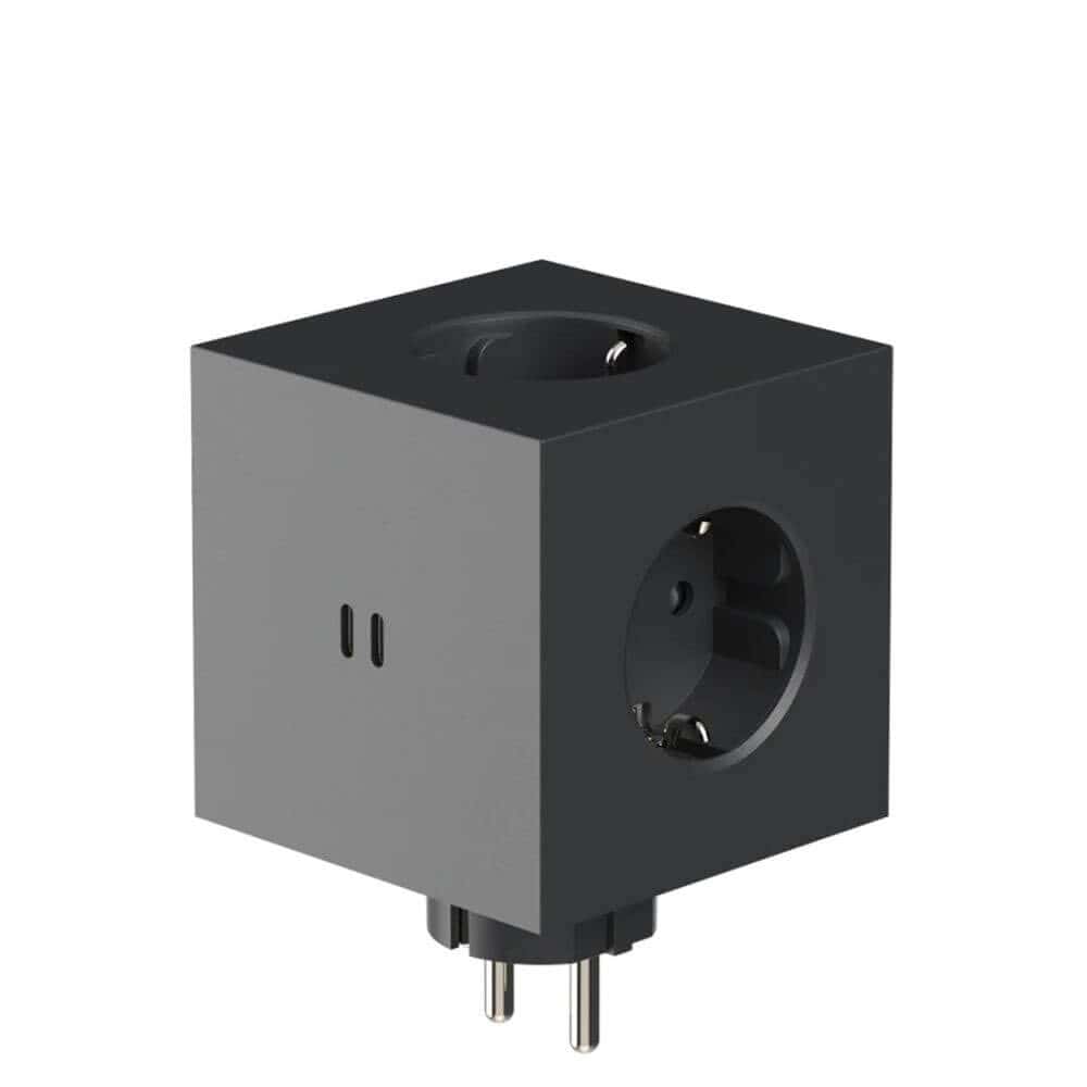 Contor Design - AVOLT Square 2 Mehrfachsteckdose mit zwei USB-C-Anschlüssen